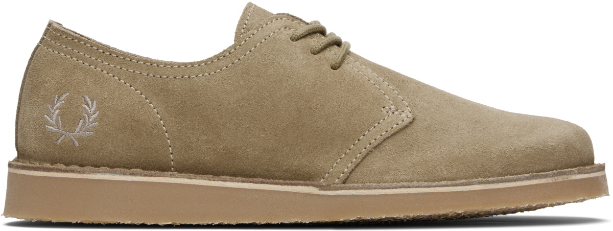 Fred Perry Khaki Linden Suede Derbys Fred Perry