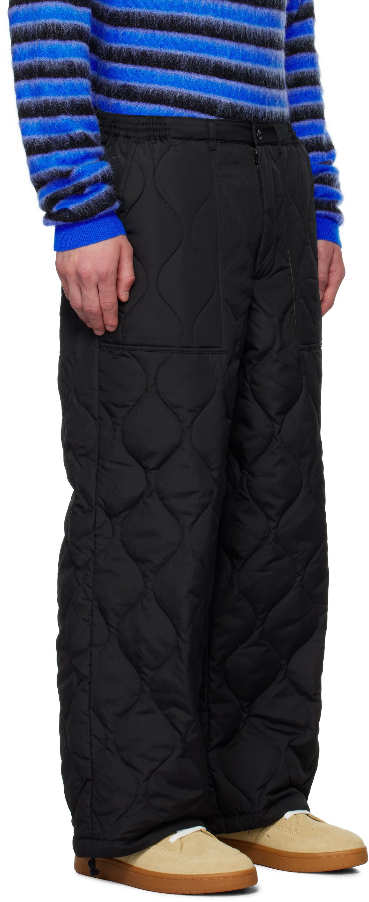 TAION Black Military Down Trousers Taion Extra