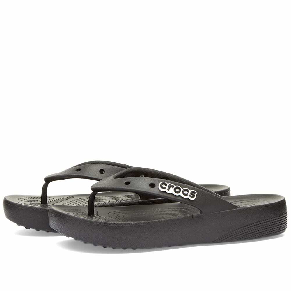 Crocs Women's Classic Platform Flip W in Black Crocs