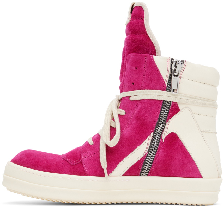 Rick Owens Pink Geobasket Sneakers Rick Owens