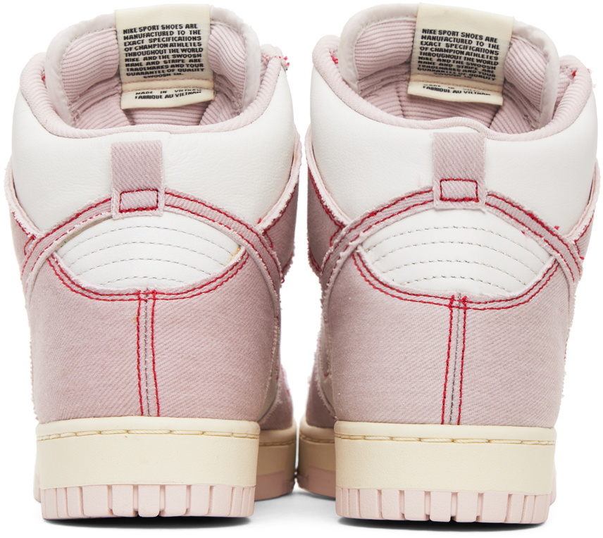 Nike White & Pink Dunk High 1985 Sneakers Nike