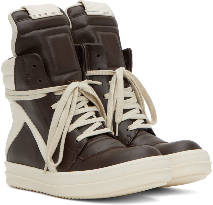 Rick Owens Brown Geobasket Sneakers Rick Owens
