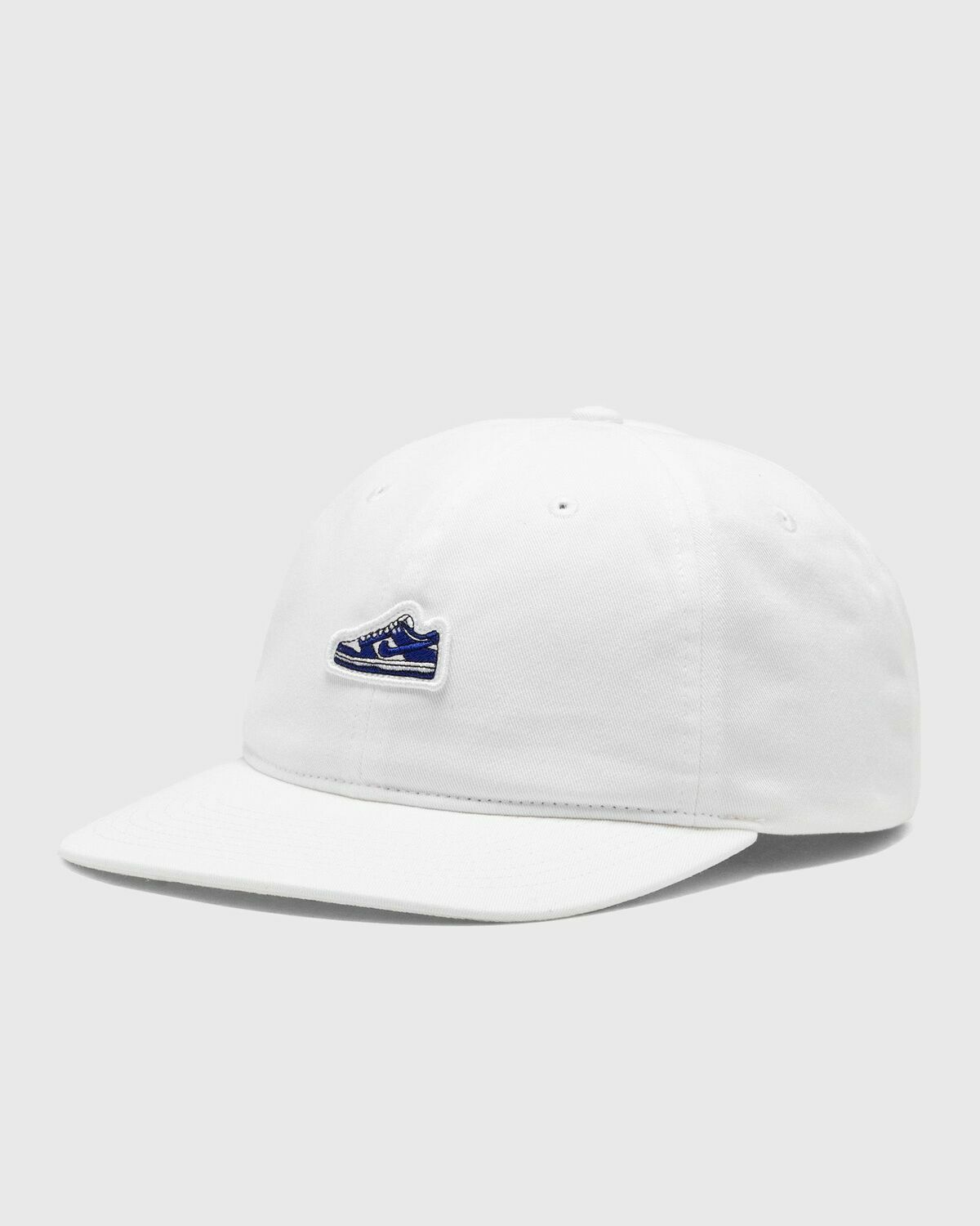 Nike Club Unstructured Flat Bill Dunk Patch Cap White Caps Nike