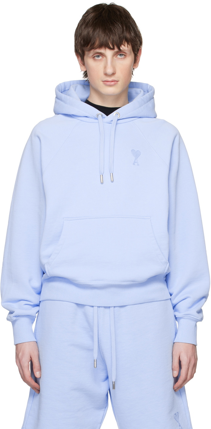 AMI Paris Blue Ami de Cœur Hoodie AMI