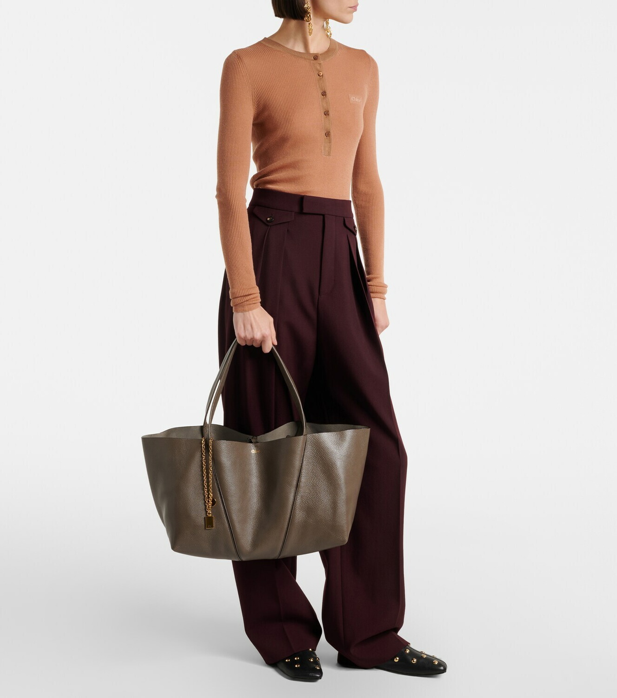 Chloé Chloé Spin Medium leather tote bag Chloe