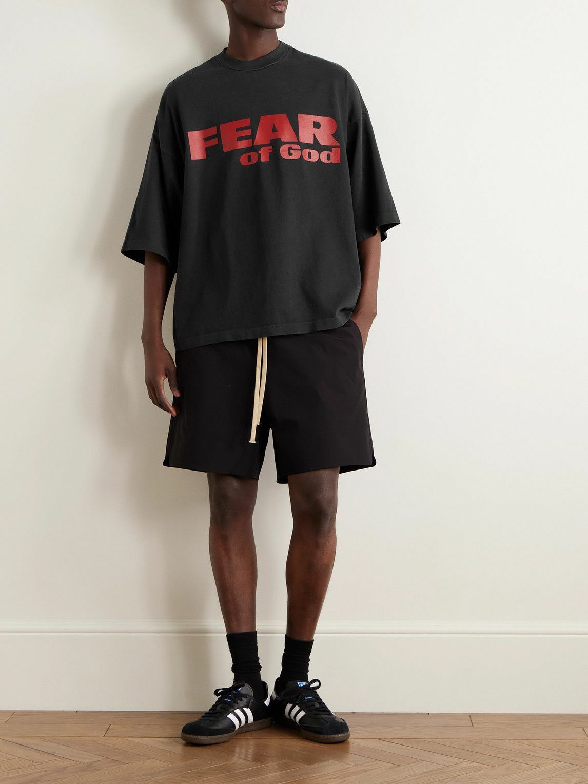 Fear of God - Fear is Gone Oversized Logo-Print Cotton-Jersey T-Shirt ...