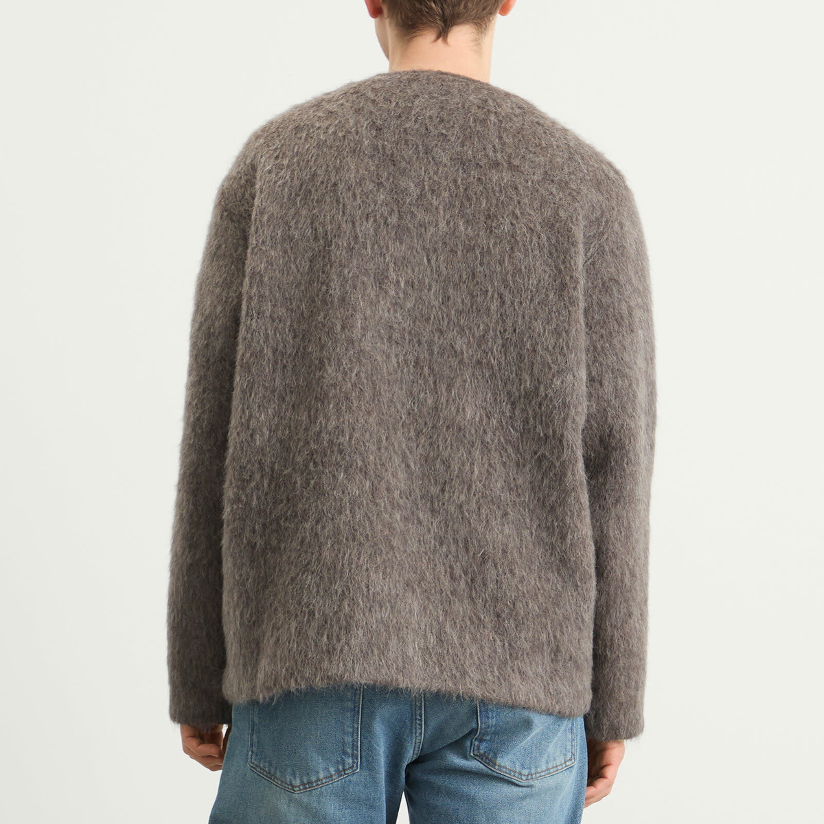 Our Legacy Men's Hairy Wool Cardigan in Mole Our Legacy