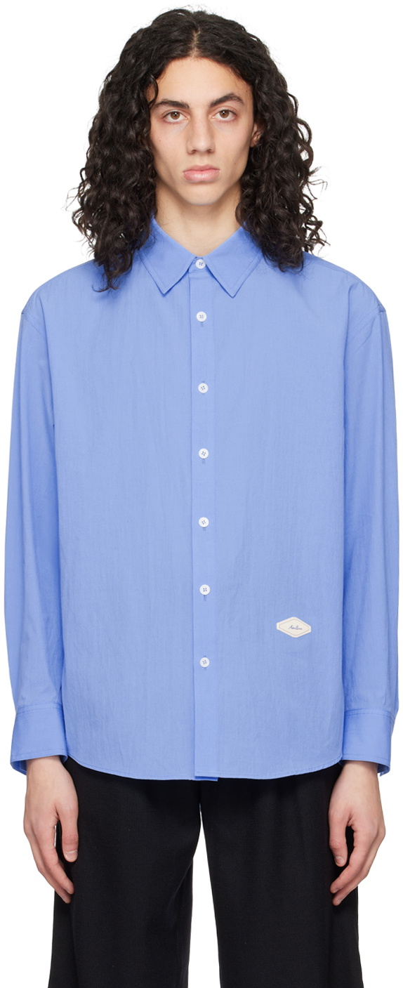 ADER error Blue Patch Shirt ADER error