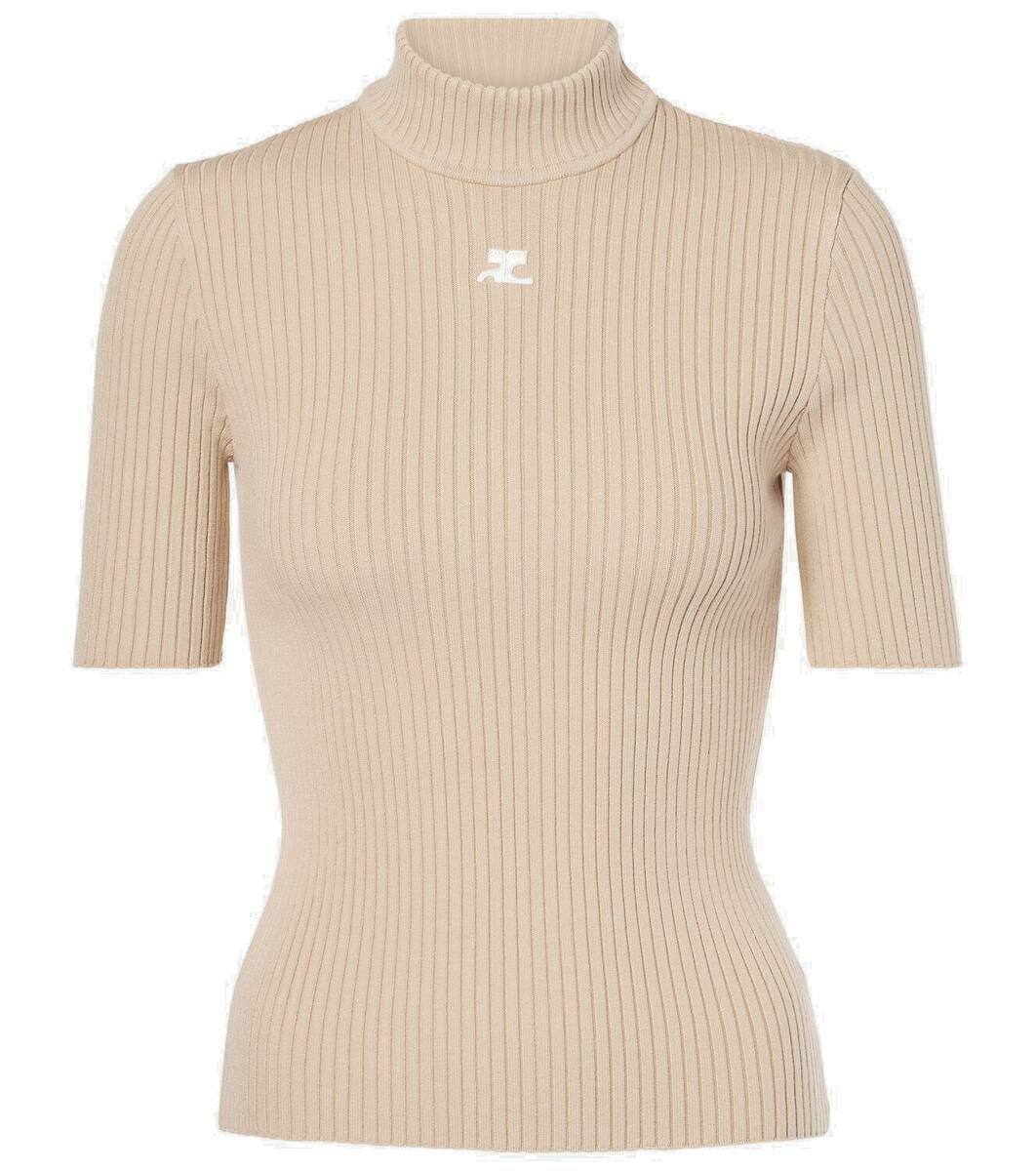 Courrèges Reedition ribbed-knit top Courreges