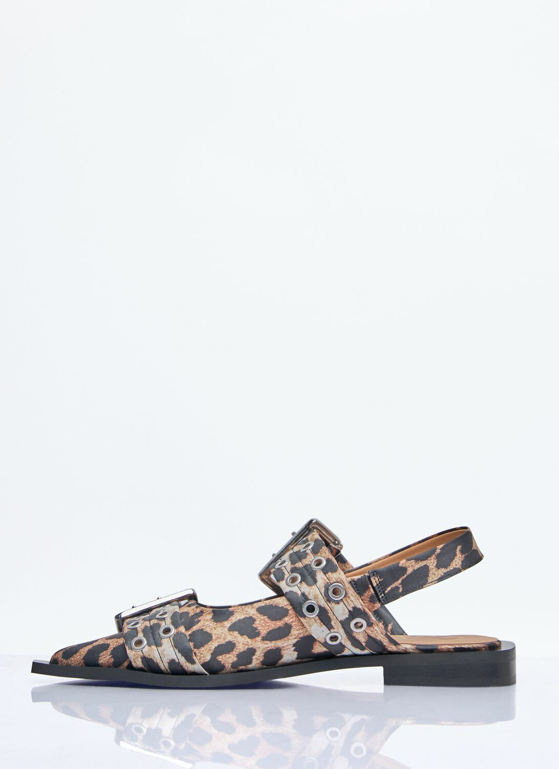GANNI Feminine Buckle Ballerina Flats GANNI