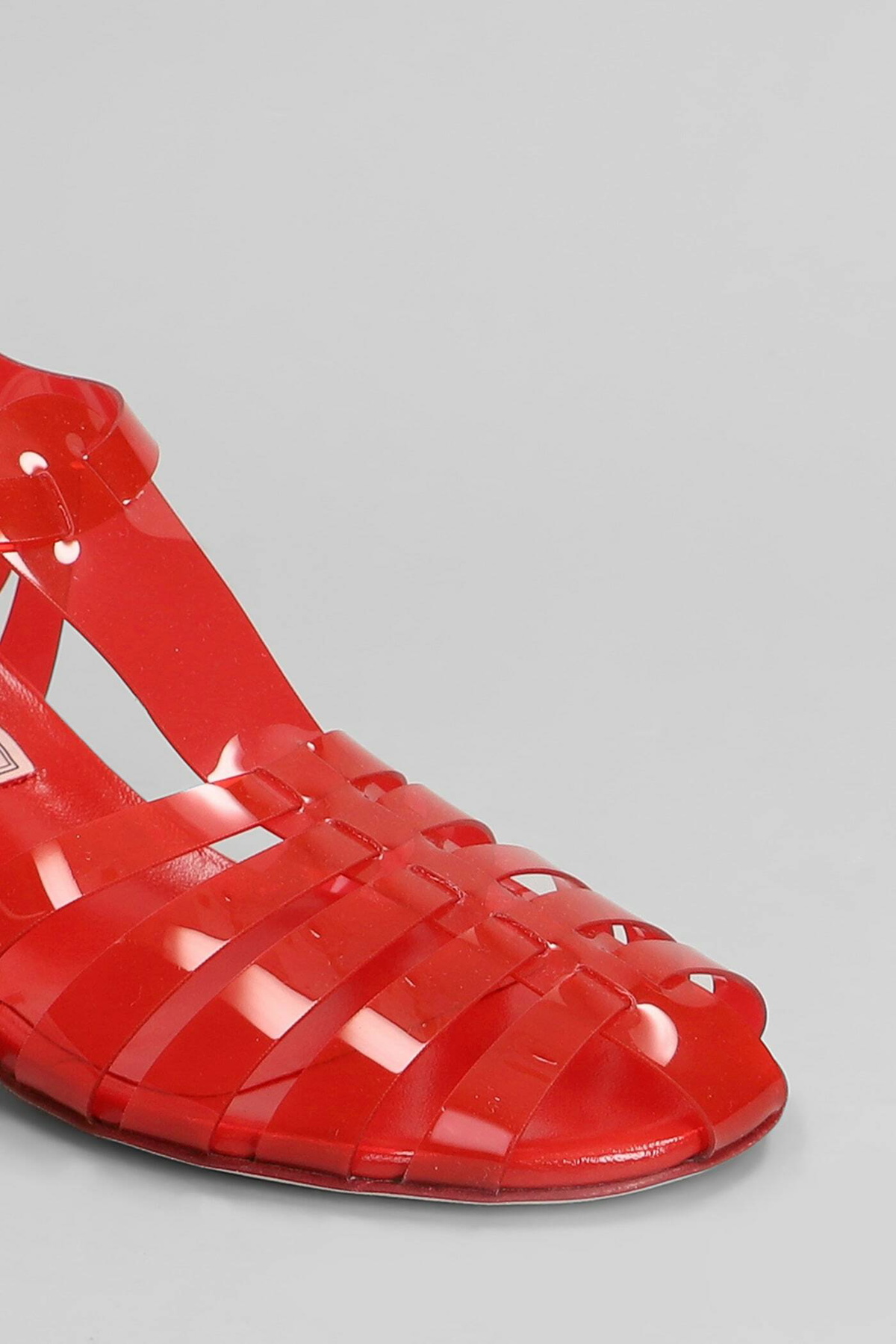 Fiorucci Jelly Kitten Heels Sandals In Red Pvc Fiorucci