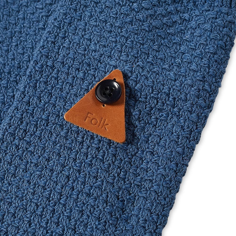 Folk Men's Waffle Socks in Blue Folk