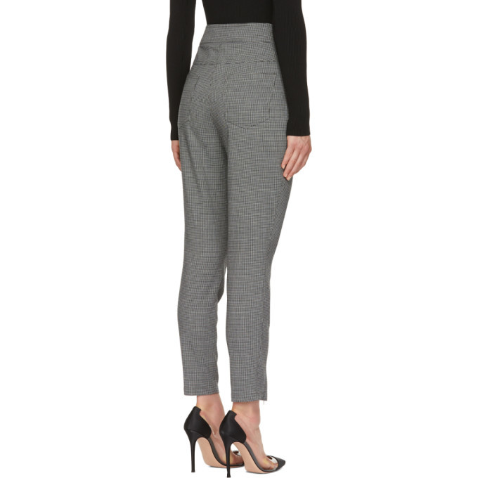 Alexander Wang Grey Houndstooth Multi-Snap Trousers Alexander Wang