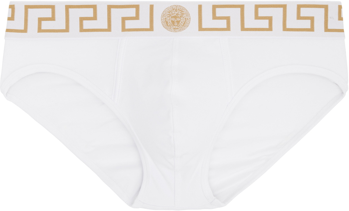 Versace Underwear Three-Pack Multicolor Greca Border Briefs Versace ...