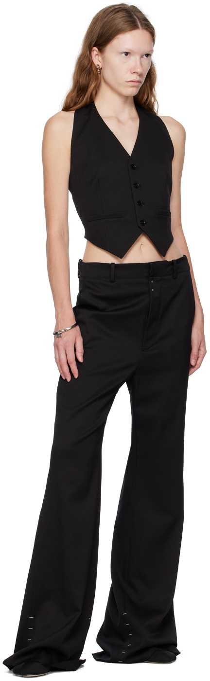 MM6 Maison Margiela Black Open Back Vest MM6 Maison Margiela