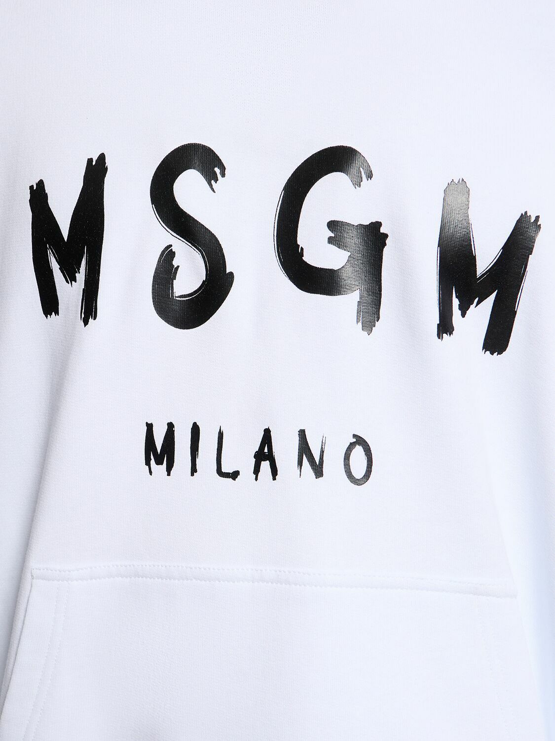 MSGM - Logo Print French Terry Hoodie MSGM