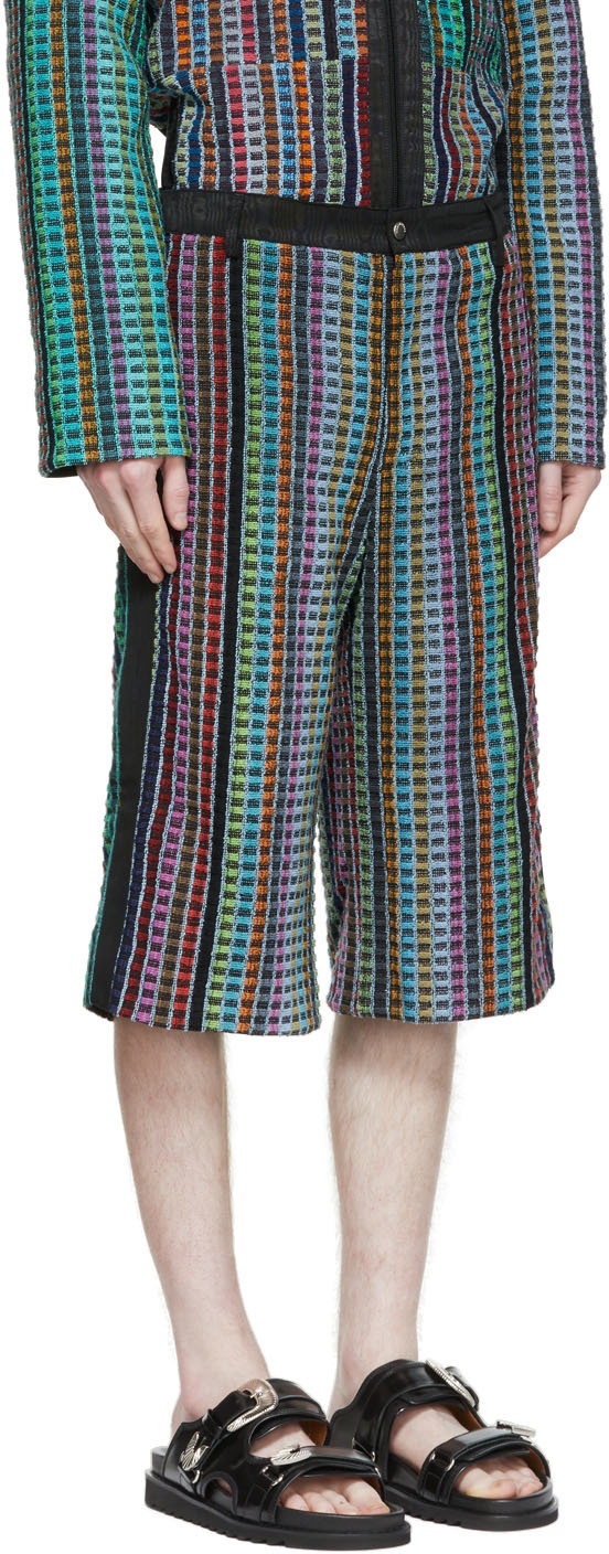 Marine Serre Multicolor Cotton Shorts Marine Serre
