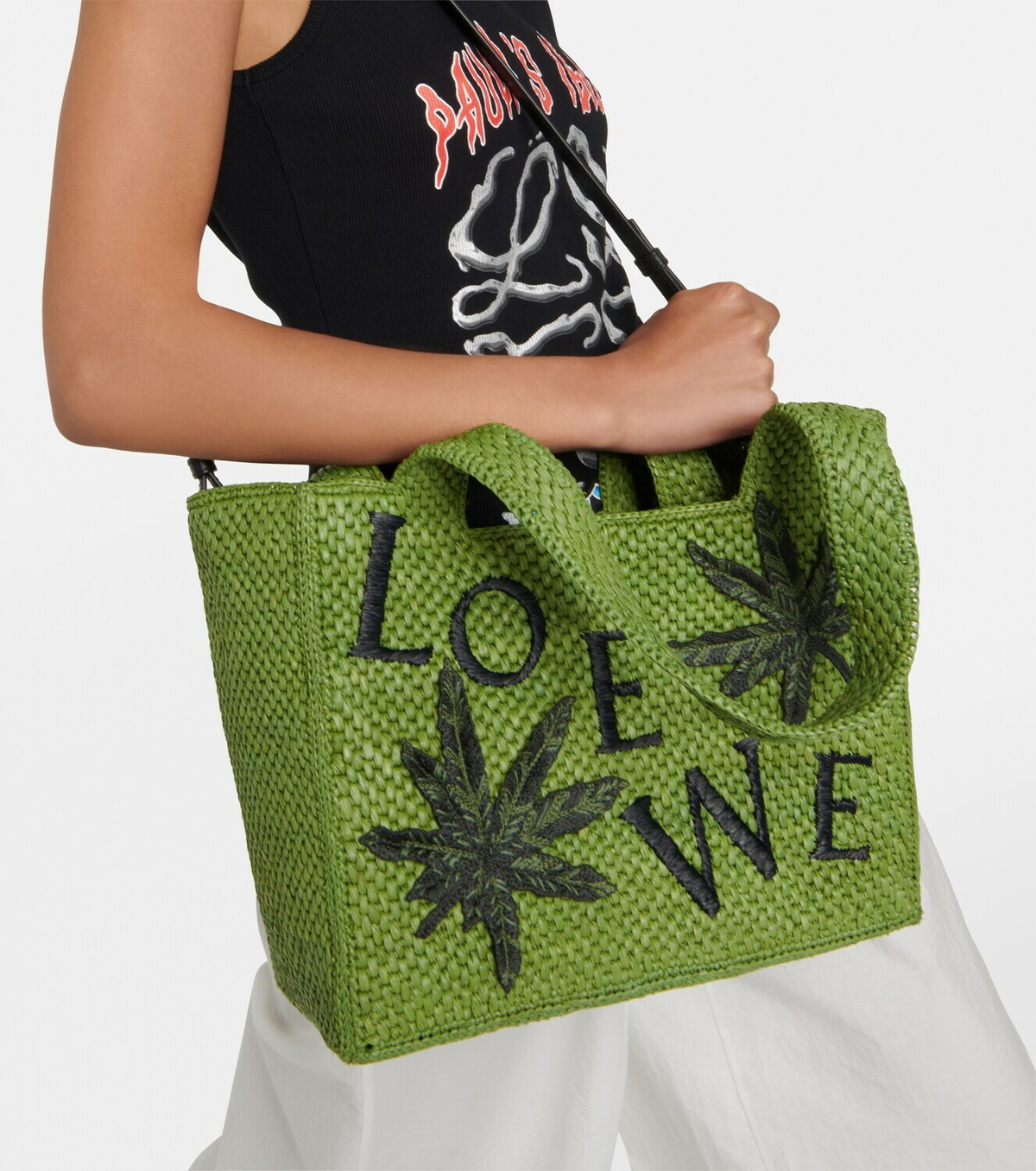 Loewe Appliqué woven tote bag Loewe