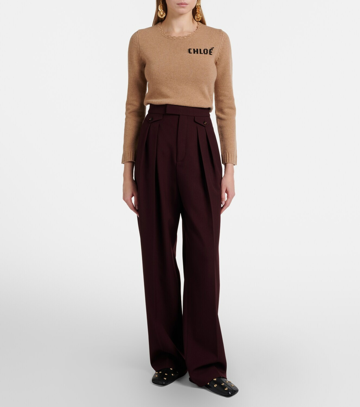Chloé Logo wool and cashmere sweater Chloe