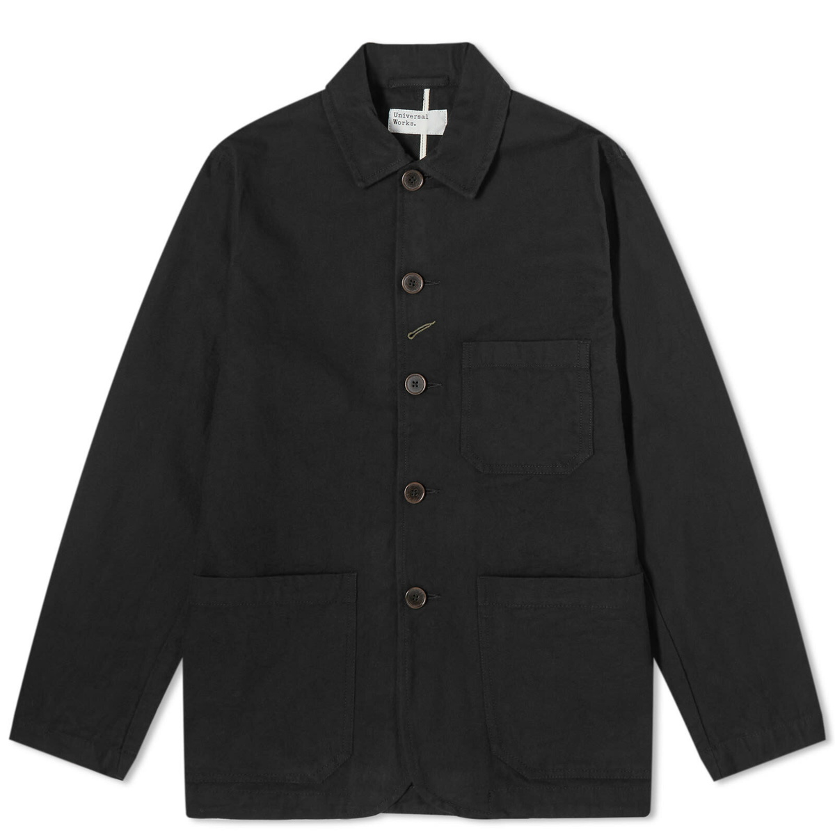 Universal Works Men's Nebraska Cotton Bakers Core Jacket in Black ...