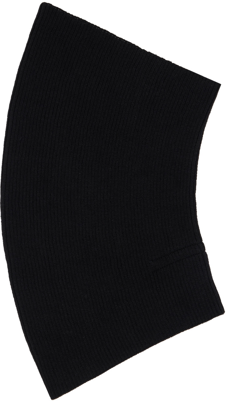 Julius Black Curved Tube Scarf Julius