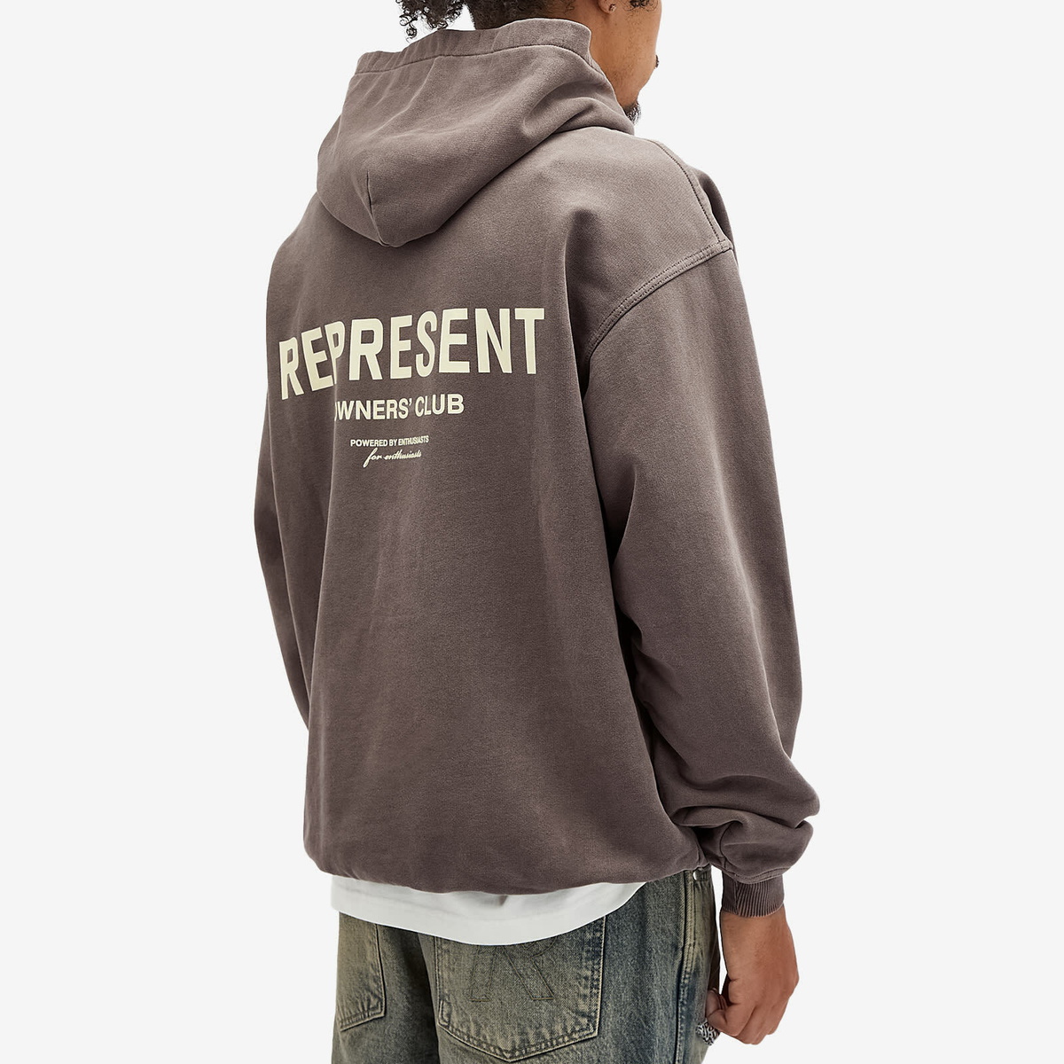 Represent Men's Owners Club Hoodie in Fog Represent