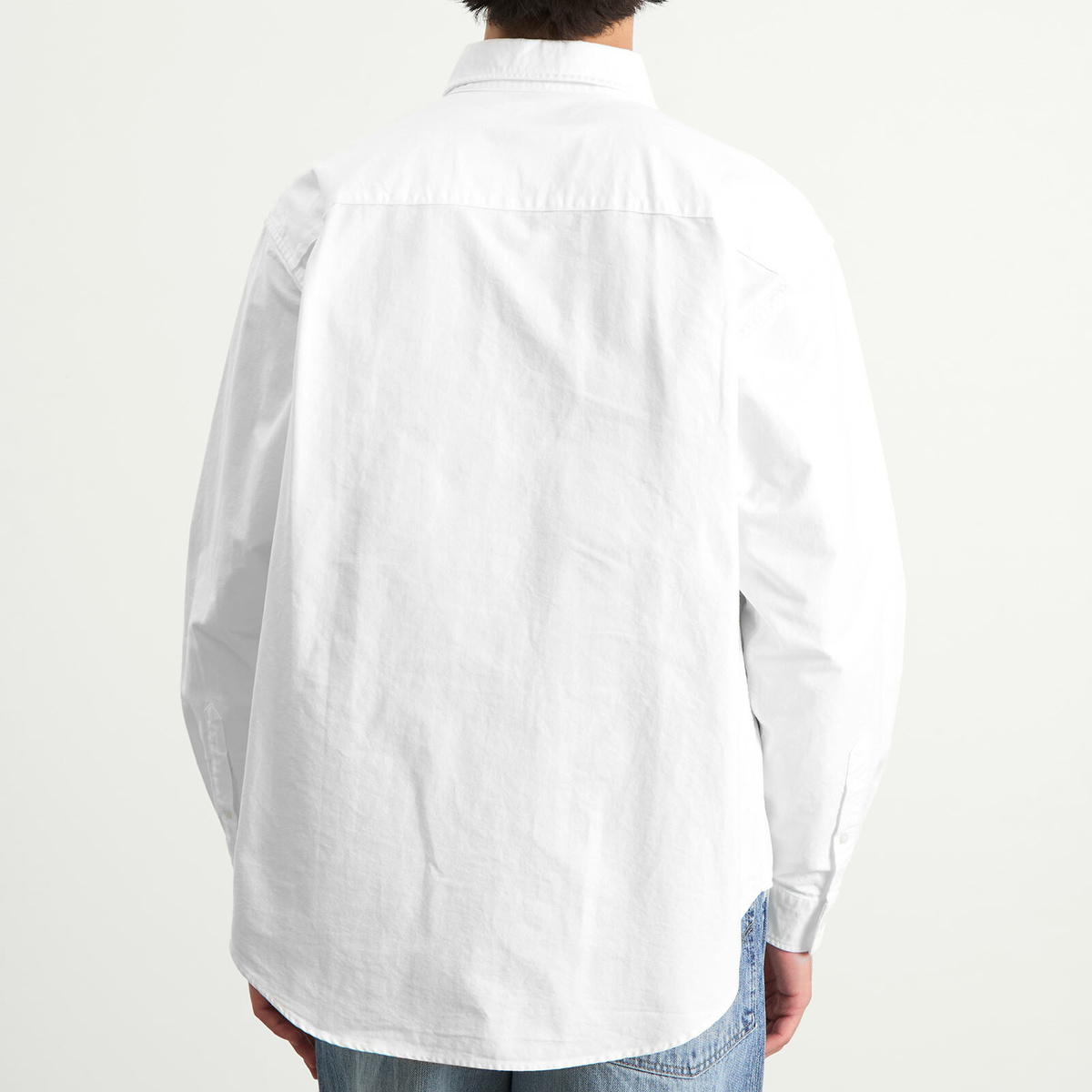 BEAMS Men's Heavy Oxford Button Down Shirt in White Beams Boy