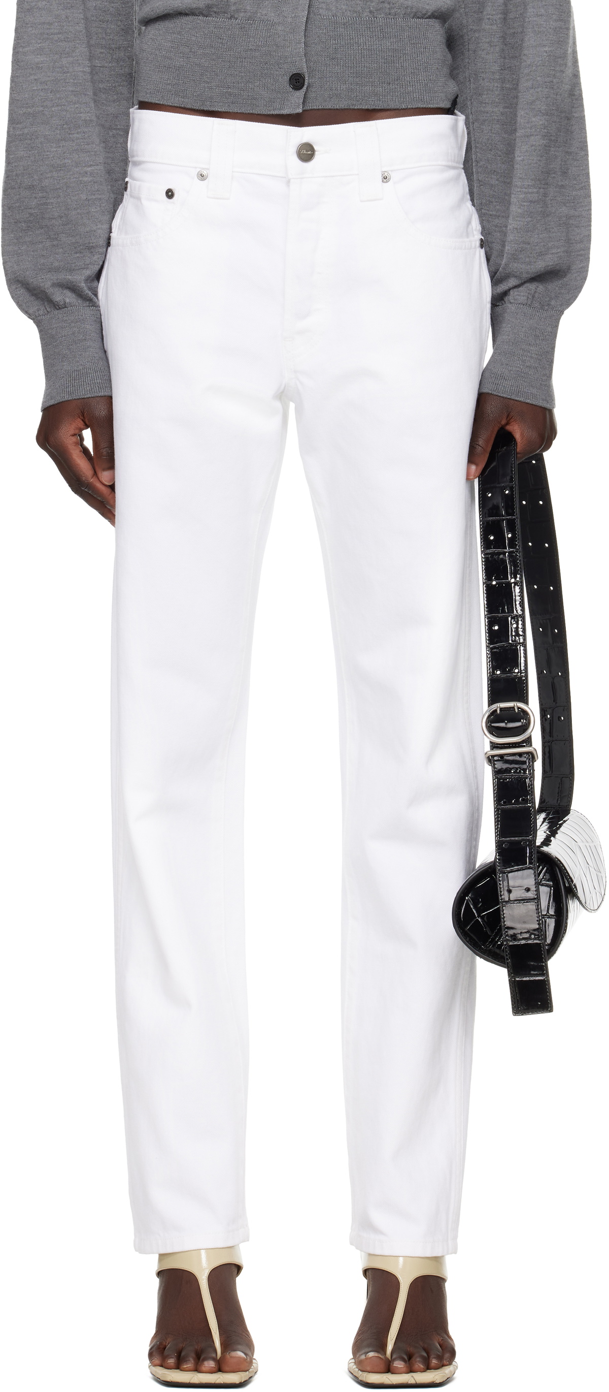 KHAITE White Callum Jeans Khaite