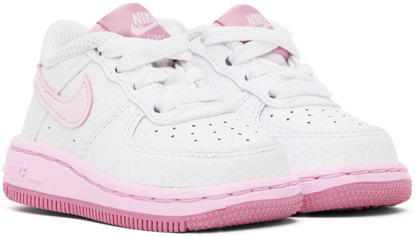 Nike Baby White & Pink Force 1 Sneakers Nike