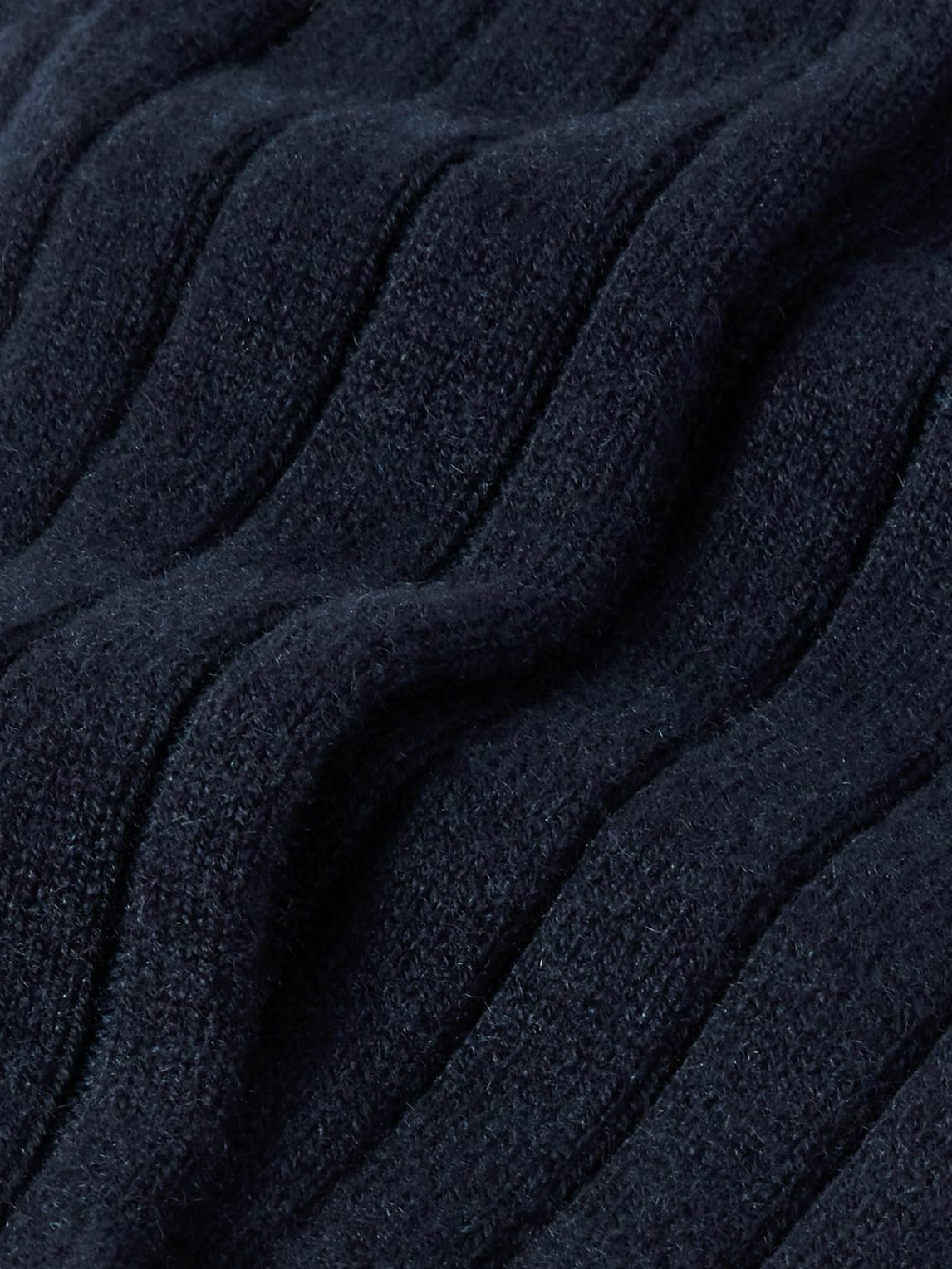 Johnstons of Elgin - Ribbed Cashmere-Blend Socks - Blue Johnstons of Elgin