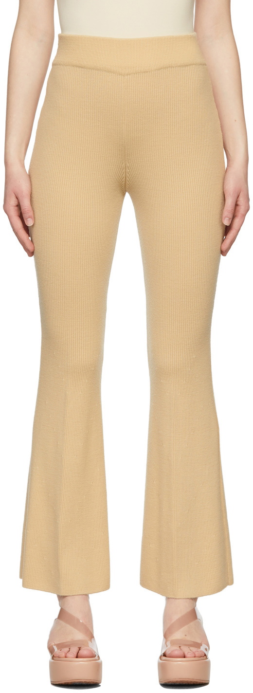 LVIR Beige Wool Knit Pants LVIR