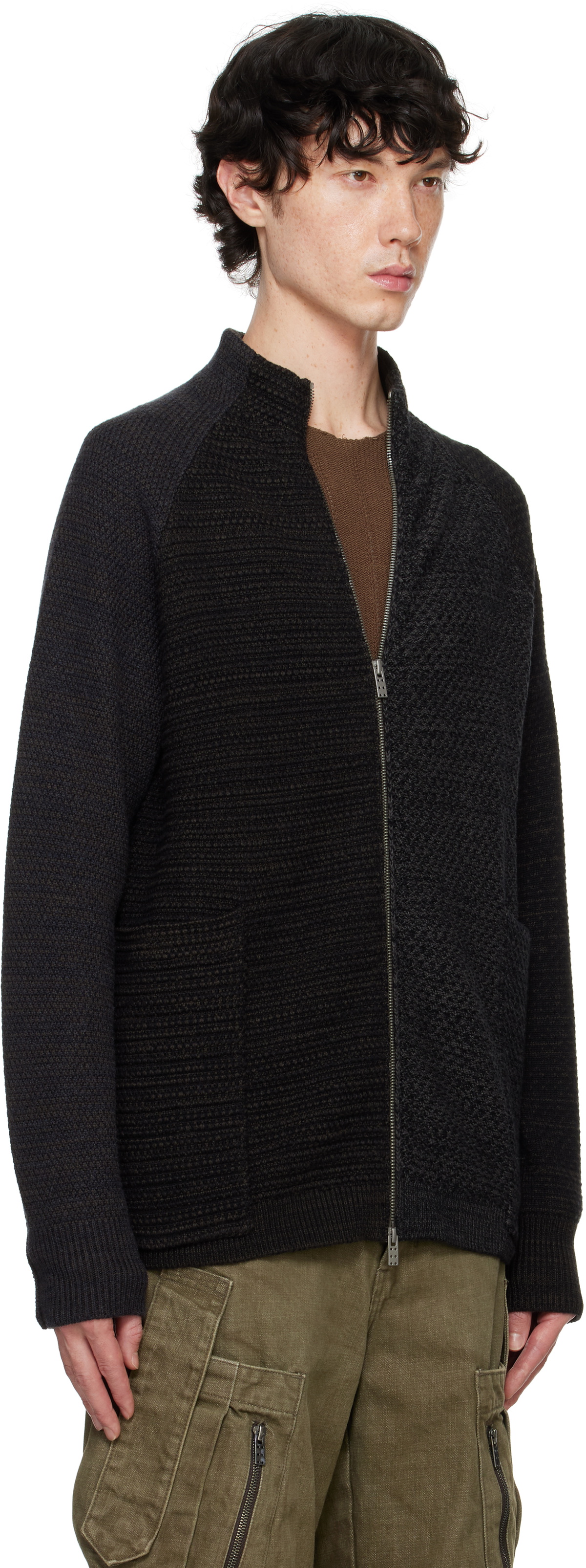 DEVOA Black Knit Cardigan