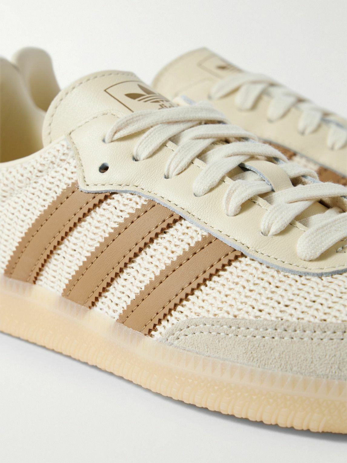 adidas Originals - Samba OG Suede-Trimmed Perforated Leather Sneakers ...