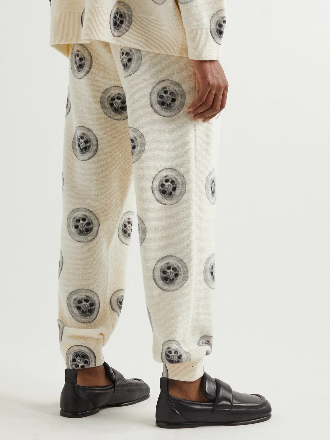 Loewe - Sinkhole Tapered Printed Wool-Blend Sweatpants - Neutrals Loewe