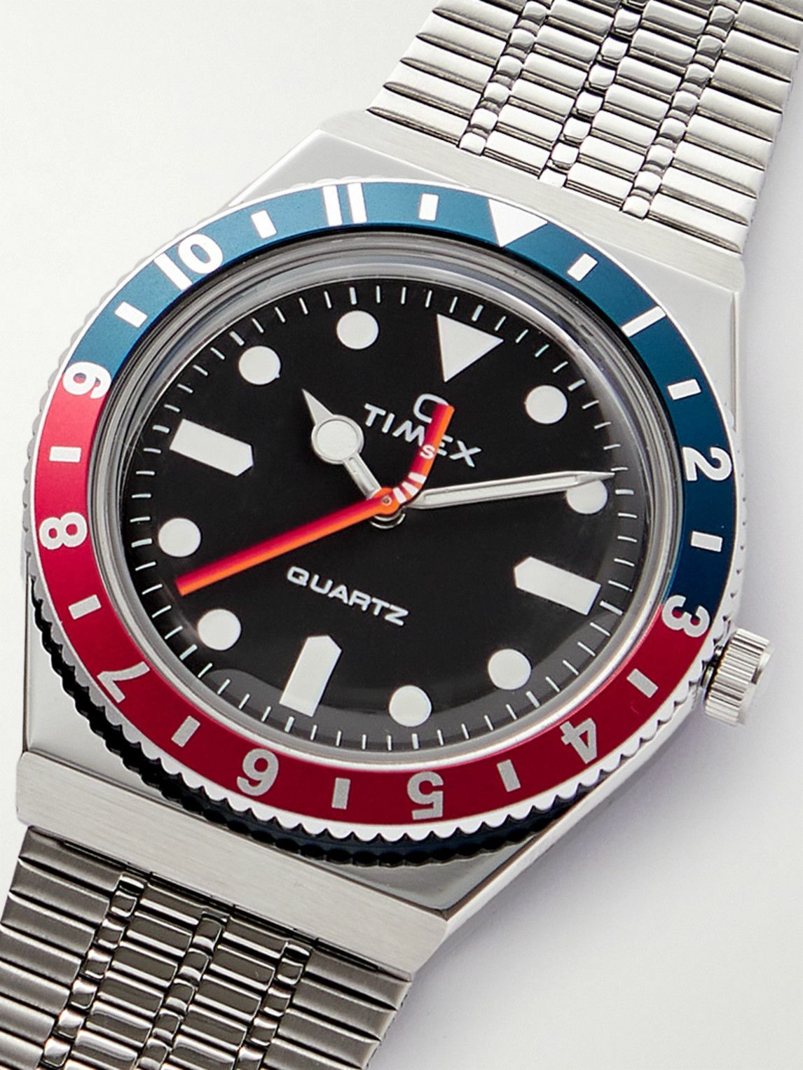 Timex - seconde/seconde Q 38mm Stainless Steel Watch Timex