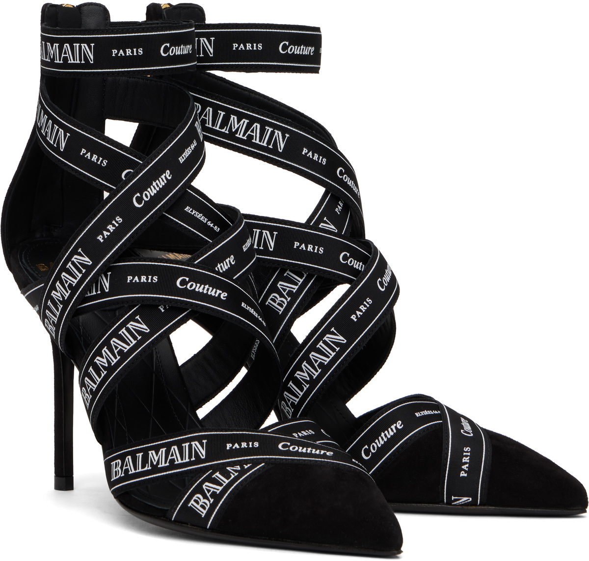Balmain Black Couture Suede Heels Balmain