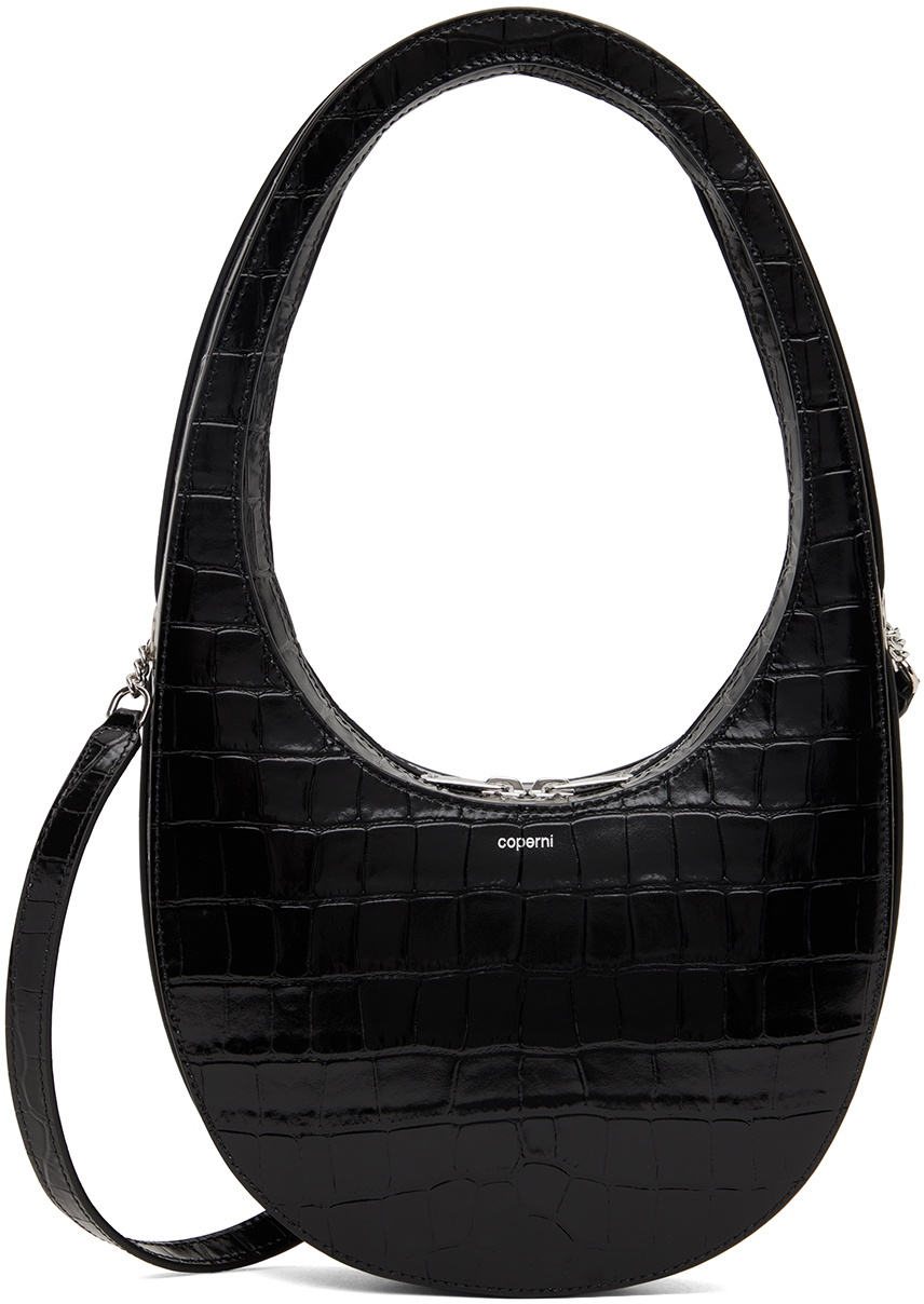 Coperni Black Croco Crossbody Swipe Bag Coperni