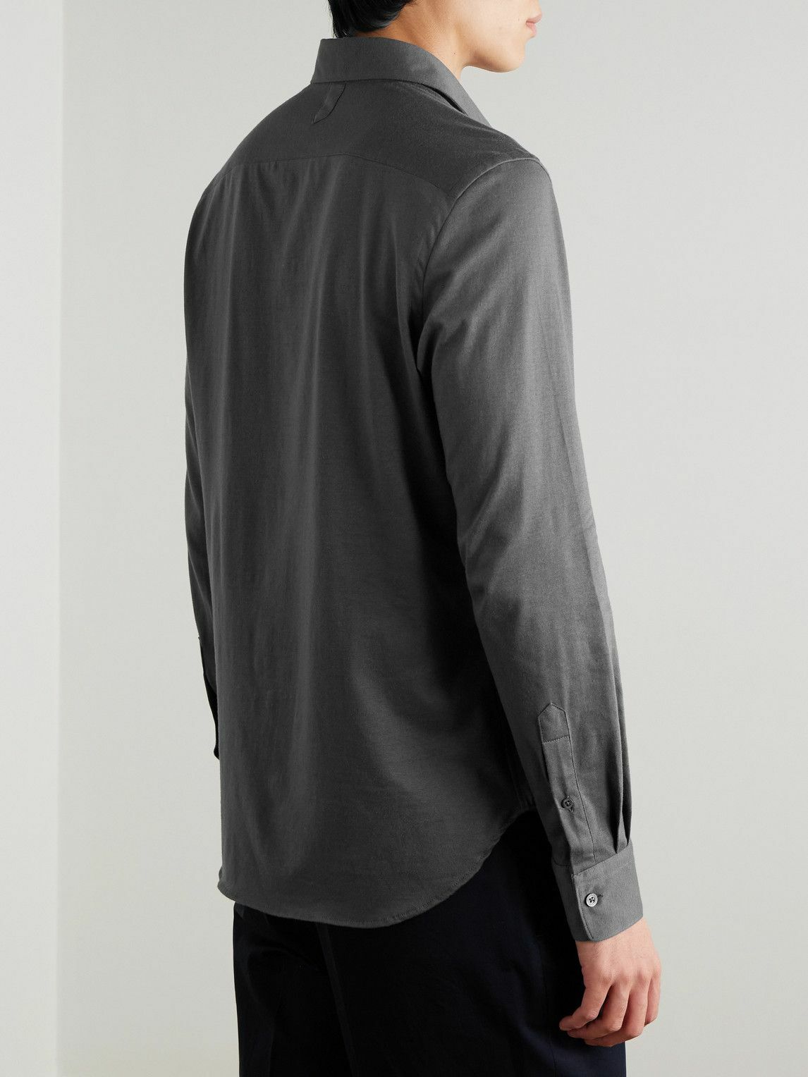 Canali - Cotton and Cashmere-Blend Shirt - Gray Canali