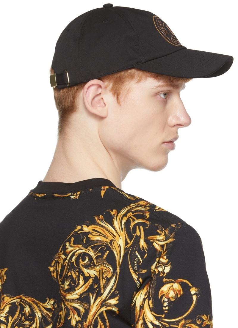 Versace Jeans Couture Black V-Emblem Cap Versace