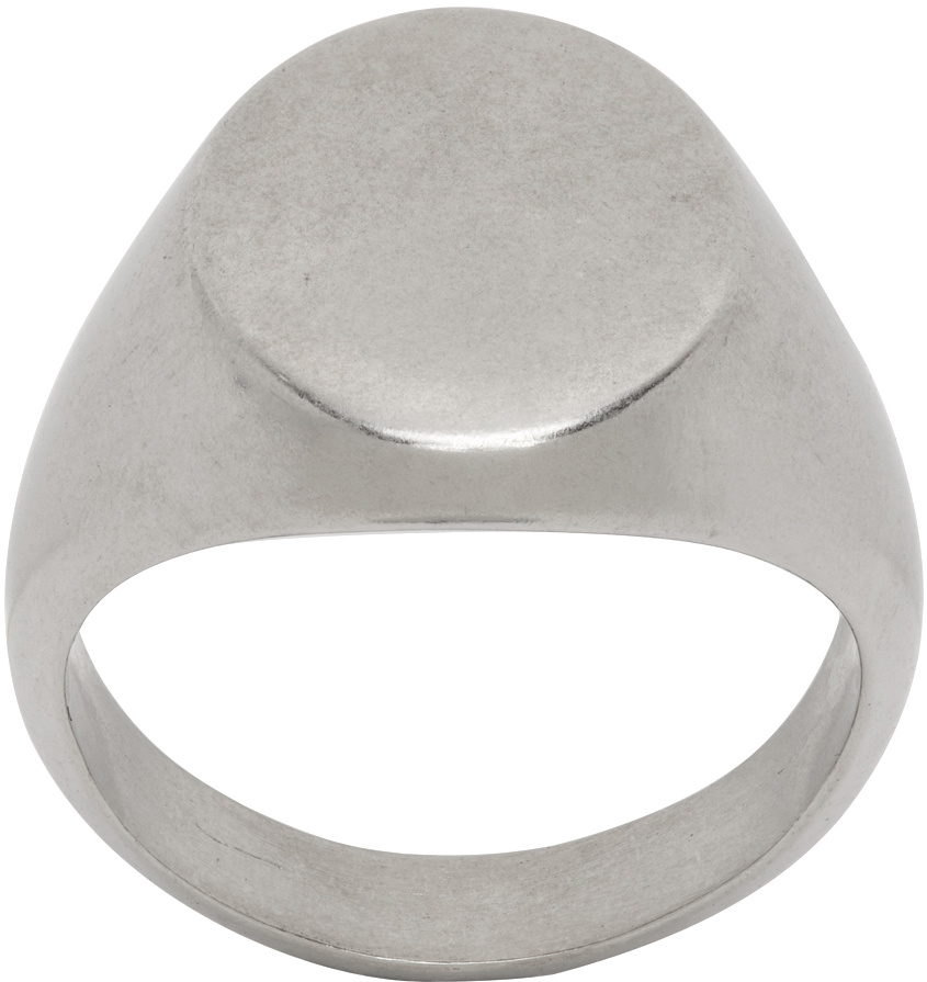 MM6 Maison Margiela Silver Chevalier Ring MM6 Maison Margiela