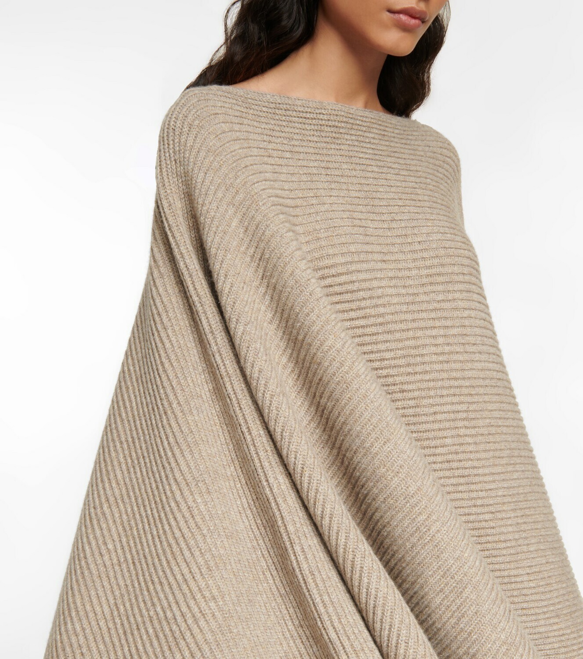 The Row - Romie ribbed-knit cashmere poncho The Row