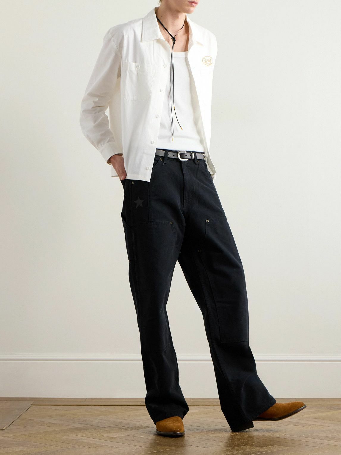 Cherry Los Angeles - Logo-Embroidered Cotton-Poplin Shirt - White CHERRY LA