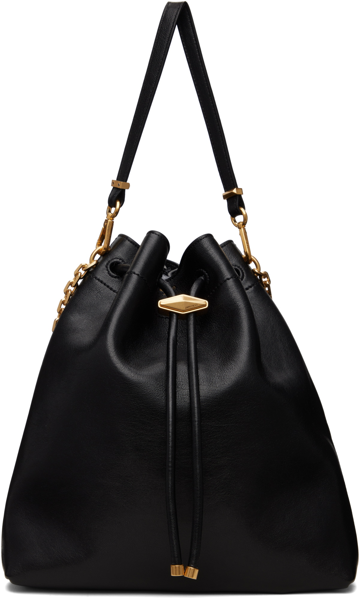 Jimmy Choo Black Cinch Bucket Chain Bag Jimmy Choo