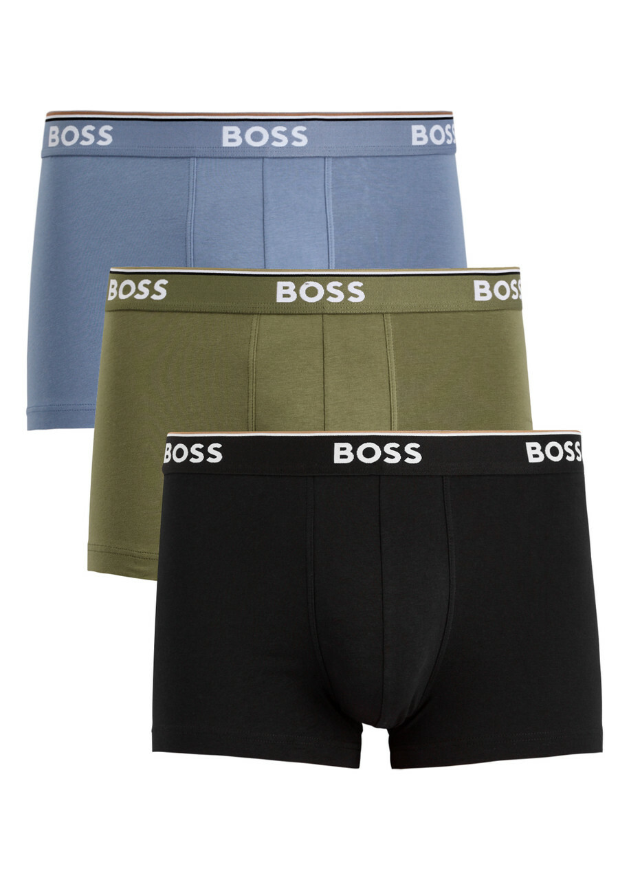 Boss Power Stretch-cotton Trunks set of Three Multicoloured BOSS
