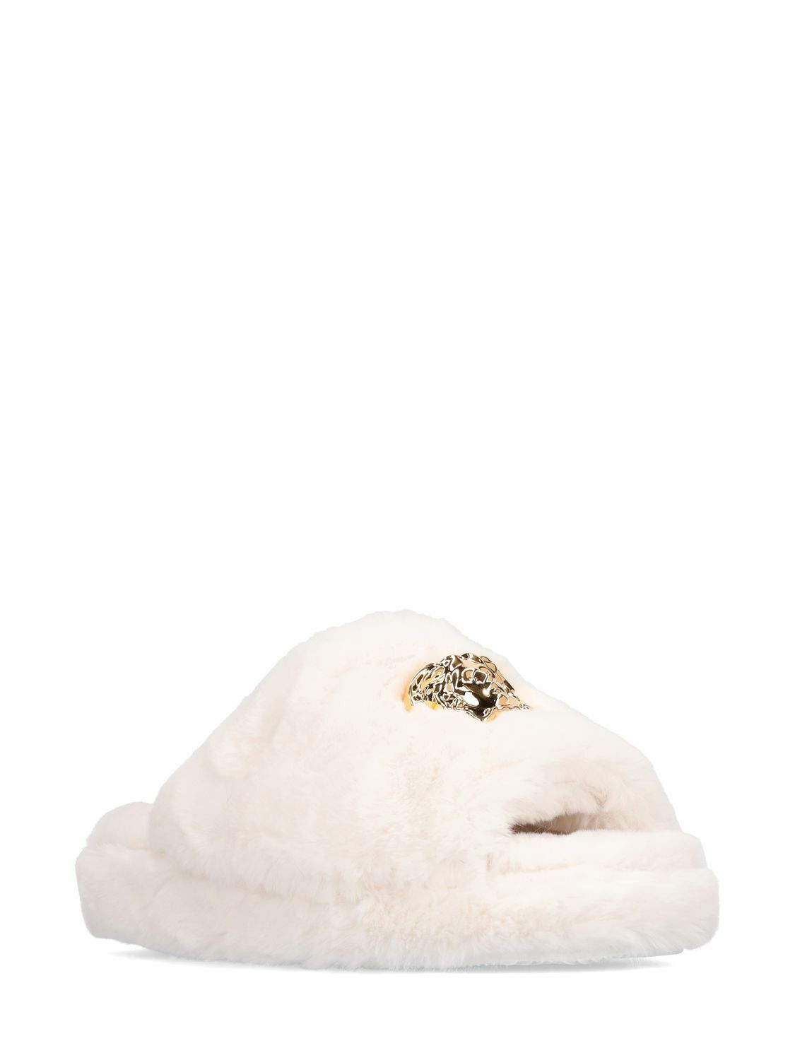 VERSACE - Faux Fur Slippers Versace