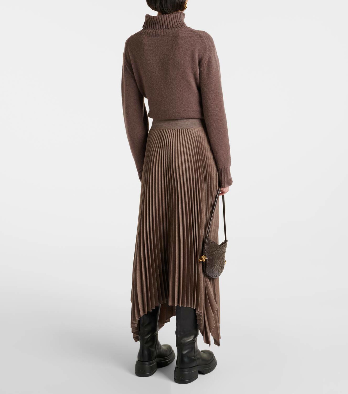 Joseph Ade asymmetric plissé midi skirt Joseph