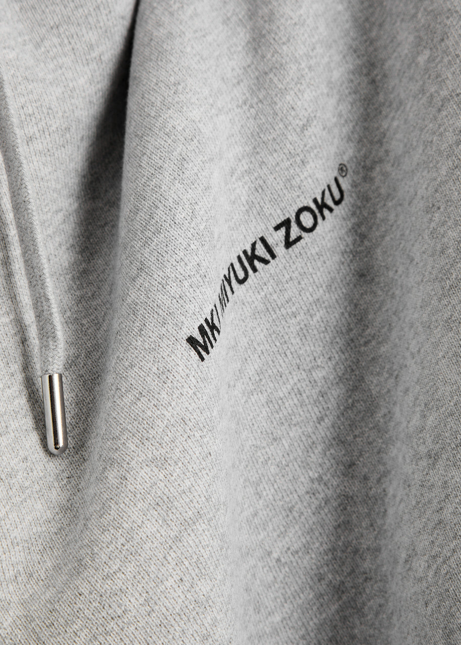 Mki Miyuki Zoku Logo Hooded Cotton-blend Sweatshirt Grey MKI Miyuki-Zoku