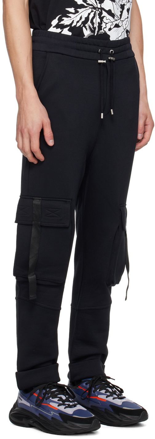 Balmain Black Drawstring Cargo Pants Balmain