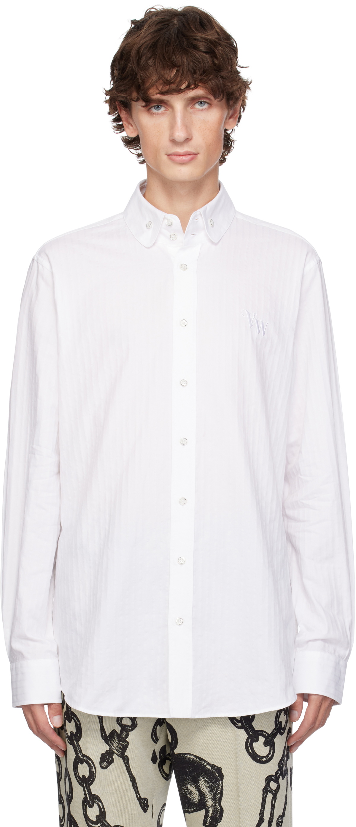 Vivienne Westwood White Two Button Krall Shirt Vivienne Westwood
