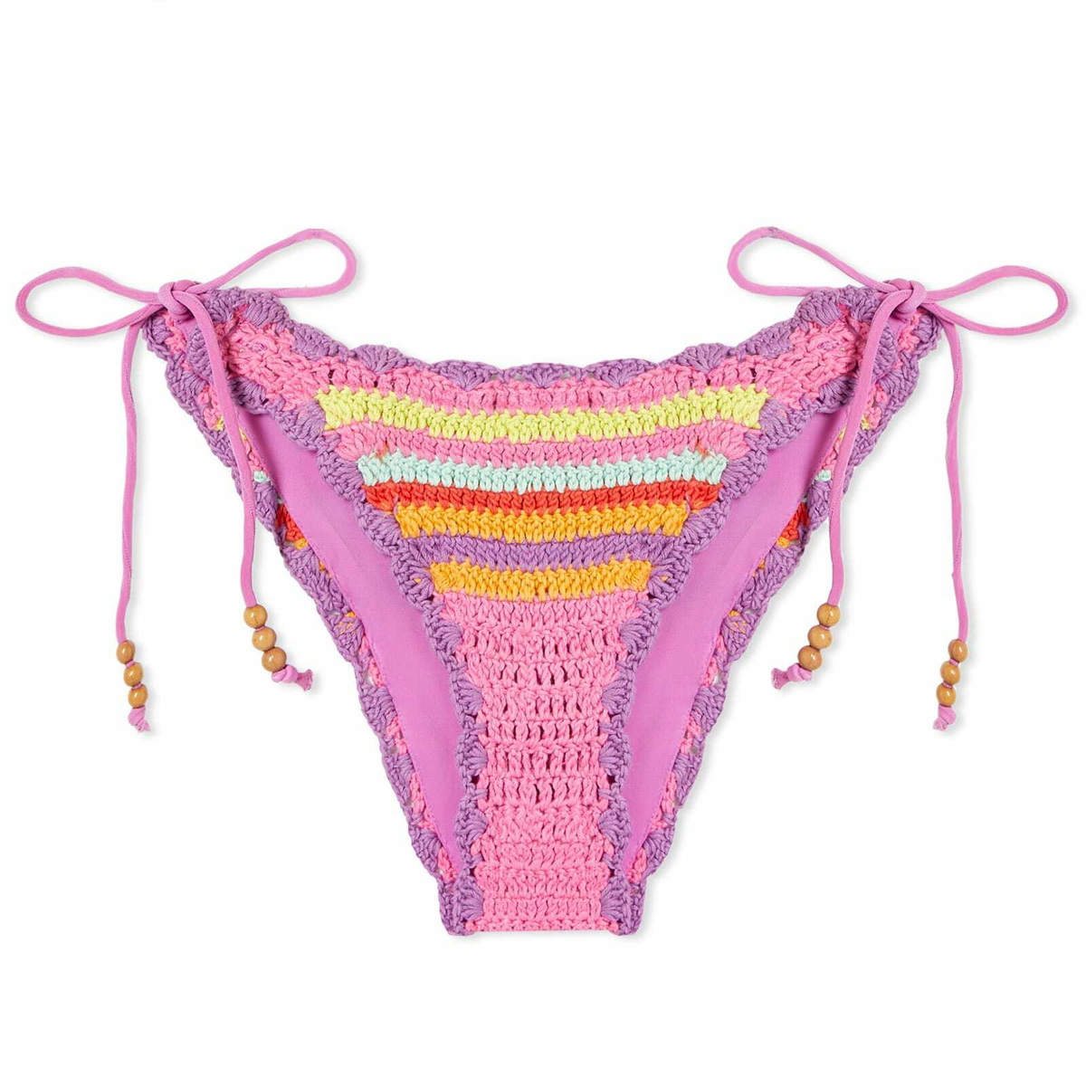 It's Now Cool Women's Crochet Tie Bikini Bottoms in Vida It's Now Cool